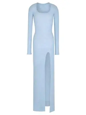 JACQUEMUS JACQUEMUS Dao Brushed Ribbed-Knit Maxi Dress