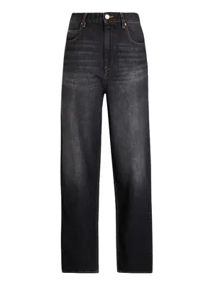 MARANT ETOILE Corsy J High-rise Tapered Jeans - Black