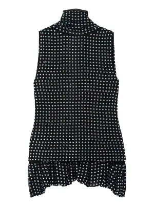 16Arlington Blair Crystal-embellished Crepe Top - Black