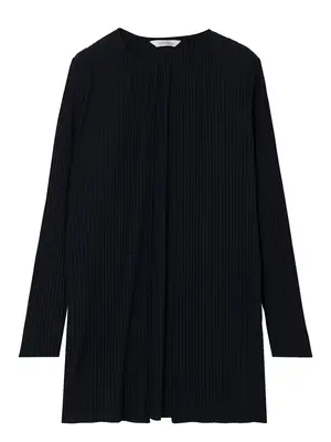 Max Mara Belted Plissé-crepe Cardigan - Blue