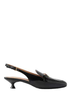 TOD'S Morsetto Embellished Patent-leather Slingback Pumps - Black