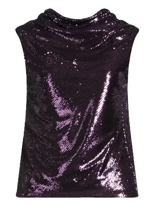 Philosophy Di Lorenzo Serafini Woven Top With Sequins - Purple
