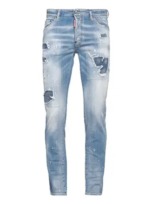 Dsquared2 Tapered Fit Jeans With Distressed Detail - Blue