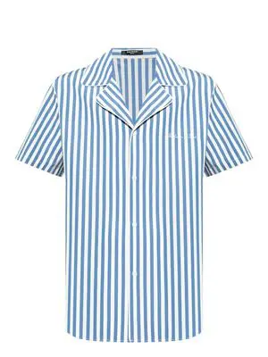 Balmain Striped Cotton Shirt - Blue