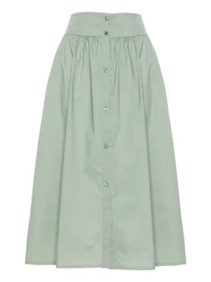 Woolrich Poplin Midi Skirt - Green