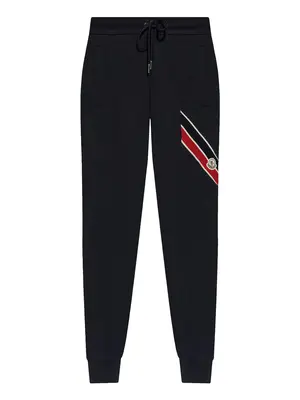 Moncler Side Logo Patch Jogging Trousers - Blue