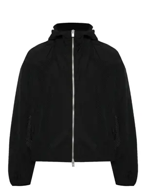 HELIOT EMIL Hooded Lightweight Windbreaker - Black