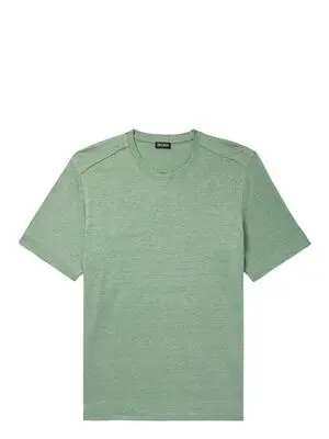 Zegna Linen-jersey T-shirt - Green