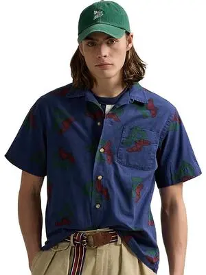 Ralph Lauren Classic Fit P-wing Camp Shirt - Sketched P Wing Toss