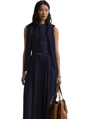 Ralph Lauren Kennedi Linen Dress - Lux Navy