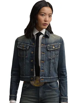 Ralph Lauren Rigby Denim Trucker Jacket - Telluride Indigo