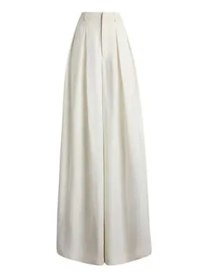 Ralph Lauren Daria Washed Satin Wide-leg Pant - Lux Cream