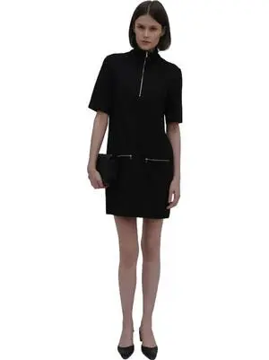 Rosetta Getty Zip-up Shift Dress - Black