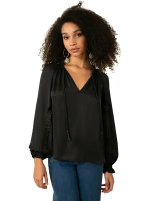 Hale Bob Hale Bob Remington Pleated Top Black