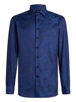 Etro Paisley-print Cotton Shirt - Blue