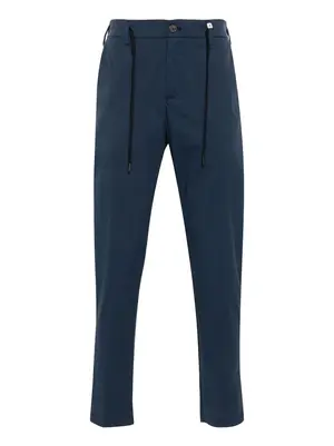 MYTHS Apollo Herringbone Chino Trousers - Blue