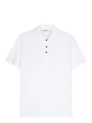 DONDUP Slub-texture Cotton Polo Shirt - White