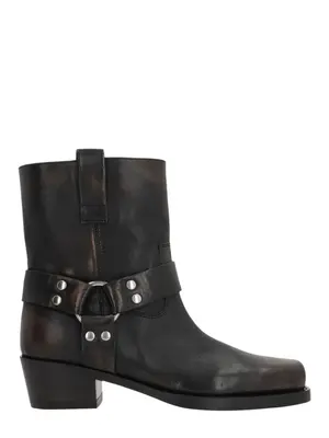 Paris Texas Roxy 45mm Leather Biker Boots - Black
