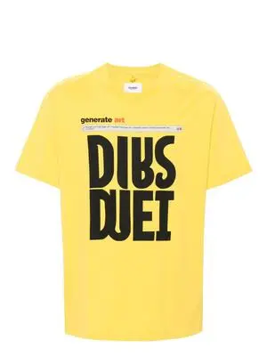 DOUBLET Ai-generated Cotton T-shirt - Yellow