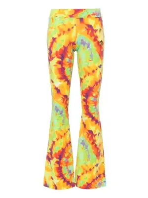 Adidas Tie-dye Flared Trousers - Yellow