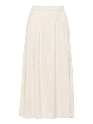 FORTE_FORTE Velvet Midi Skirt - Neutrals