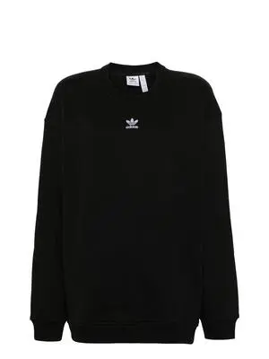 Adidas Trefoil-logo Cotton Sweatshirt - Black