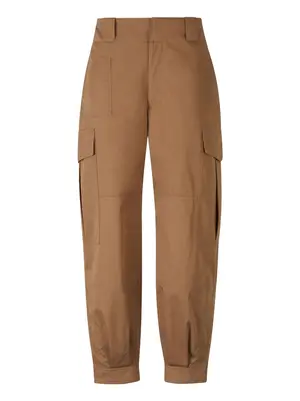 Alexander McQueen Cotton Cargo Trousers - Brown