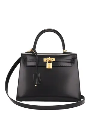 Hermès Box Kelly 25 Handbag - Black