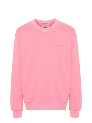 Carhartt Work In Progress Duster Script Logo-embroidered Sweatshirt - Pink