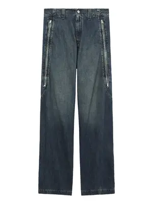 MAISON MARGIELA Mid-rise Wide-leg Jeans - Blue