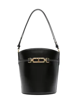 TOM FORD Logo-plaque Bucket Bag - Black