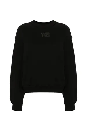 Alexander Wang Logo-embossed Sweatshirt - Black