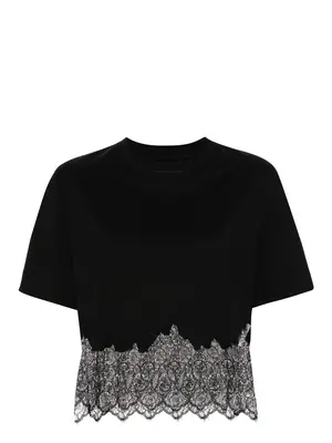 Givenchy Cropped Cotton T-shirt - Black