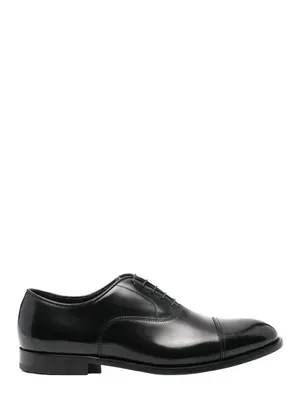 DOUCAL'S Leather Oxford Shoes - Black