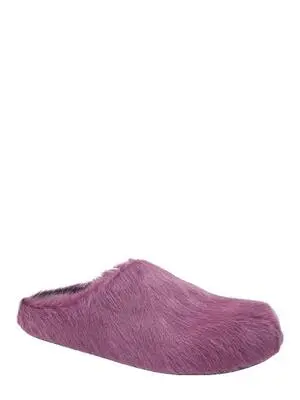 Marni Fussbett Sabot Calf Hair Clog - Purple