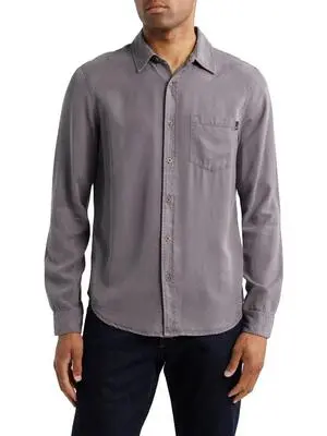 Ag Aiden Solid Lyocell Button-up Shirt - Raw Iron
