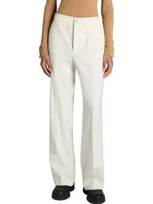 Moncler Twill Straight Leg Trousers - Antique White