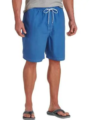 HARBOR BAY BY DXL Big & Tall Swim Trunks - Blue