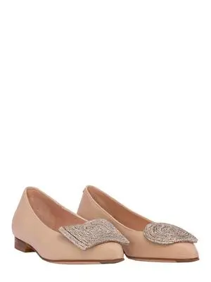 BEAUTIISOLES Bonnie Pointed-toe Ballet Flat - Beige