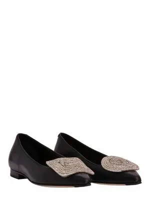 BEAUTIISOLES BEAUTIISOLES Bonnie Pointed-Toe Ballet Flat Black