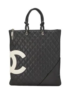 Chanel Cambon Flat Tote Lambskin - Black
