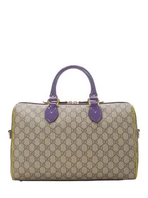 Gucci Gg Supreme Canvas Boston Handbag - Beige