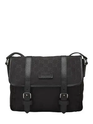 Gucci Gg Flap Messenger Bag - Black