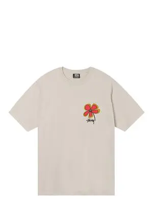 StÜssy Flower Tee 'smoke - Cream