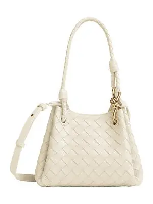 Bottega Veneta Small Andiamo Parachute Bag - White