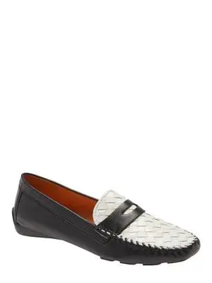Robert Zur Petra Driving Loafer - Black/ White