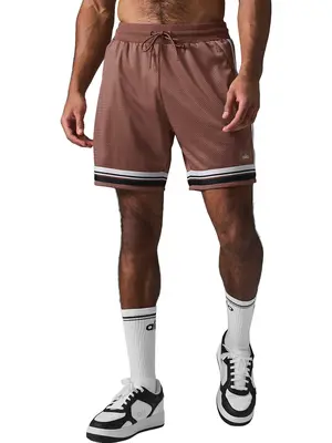Alo Yoga 7" Key Mesh Basketball Short Chestnut