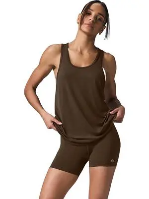Alo Yoga Everyday Modal Rib Tank Top Espresso