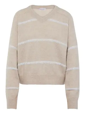 Brunello Cucinelli V-neck Sweater - Neutrals