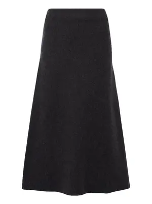 JIL SANDER Wool Midi Skirt - Grey